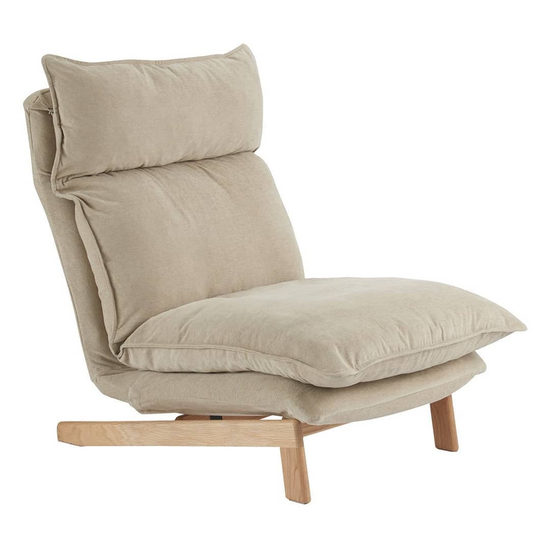 Muji lounge chair / high back reclining sofa with free ottoman (leg ...