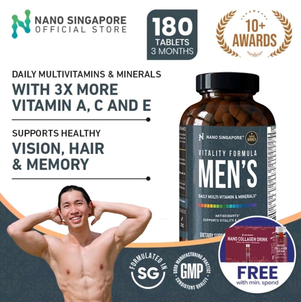 Nano Singapore Men's multivitamin, Health & Nutrition, Health ...