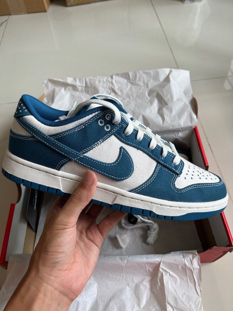 nike dunk low sashiko industrial blue, Men's Fashion, Footwear ...