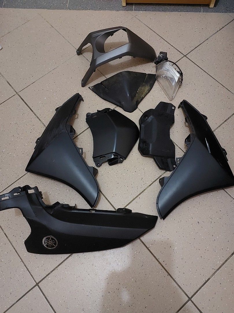 Yamaha Nmax 155 cover set black, Motorcycles, Motorcycle Accessories on ...