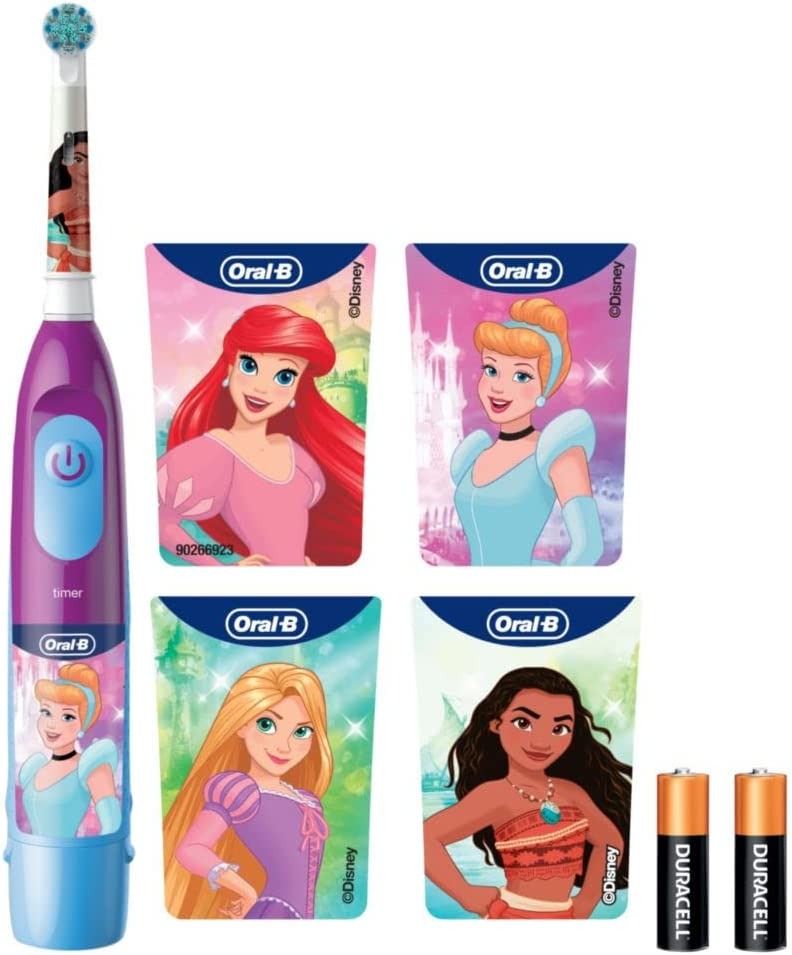 Oral-B Kid's Battery Toothbrush Featuring Disney Princess, for Kids 3 ...