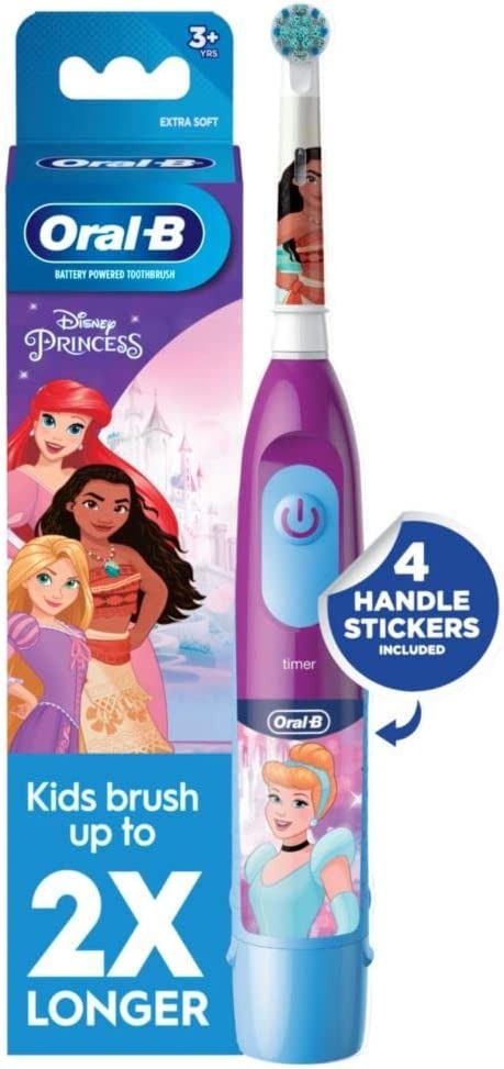 Oral-B Kid's Battery Toothbrush Featuring Disney Princess, for Kids 3 ...