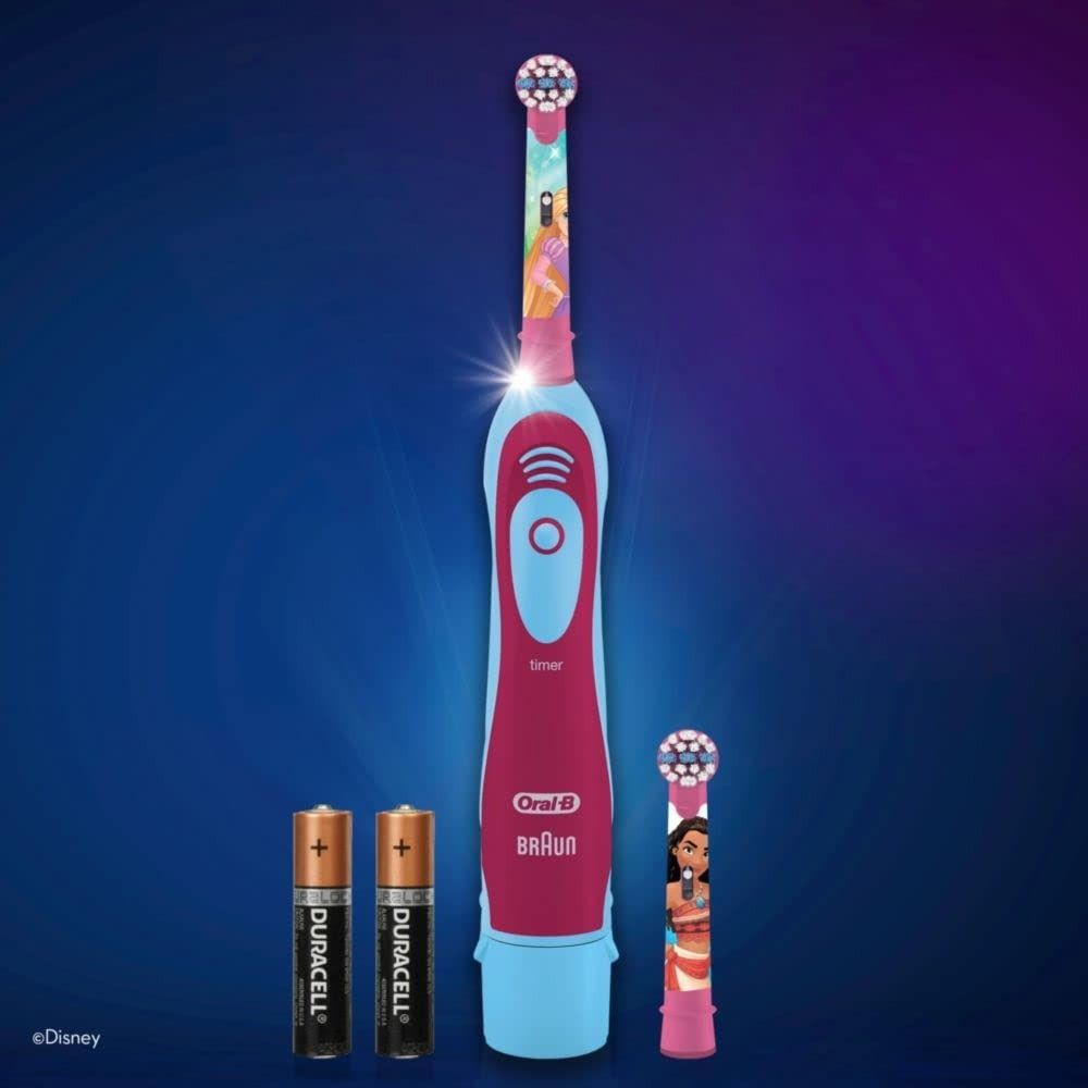 Oral-B Kid's Battery Toothbrush Featuring Disney Princess, for Kids 3 ...
