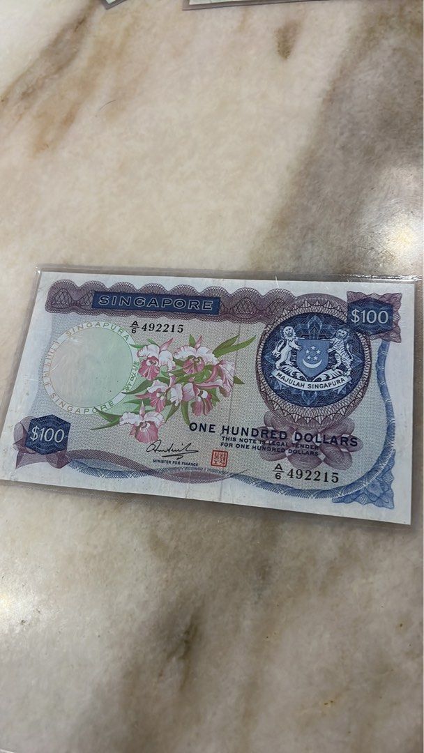 Orchid Series $100 old note, Hobbies & Toys, Memorabilia & Collectibles ...