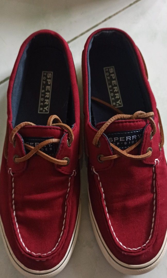 ORIGINAL SPERRY (BAHAMA CANVAS - RED) on Carousell