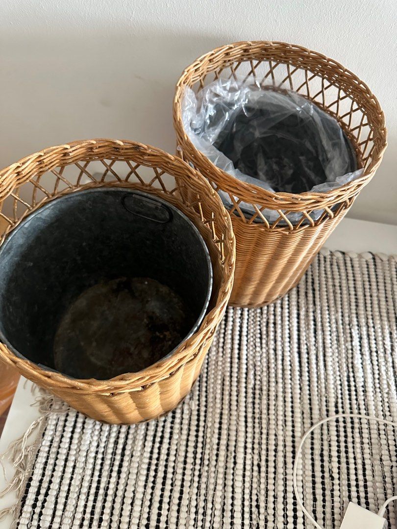 Pasu Rotan Tong Sampah Rotan, Furniture & Home Living, Home Decor ...