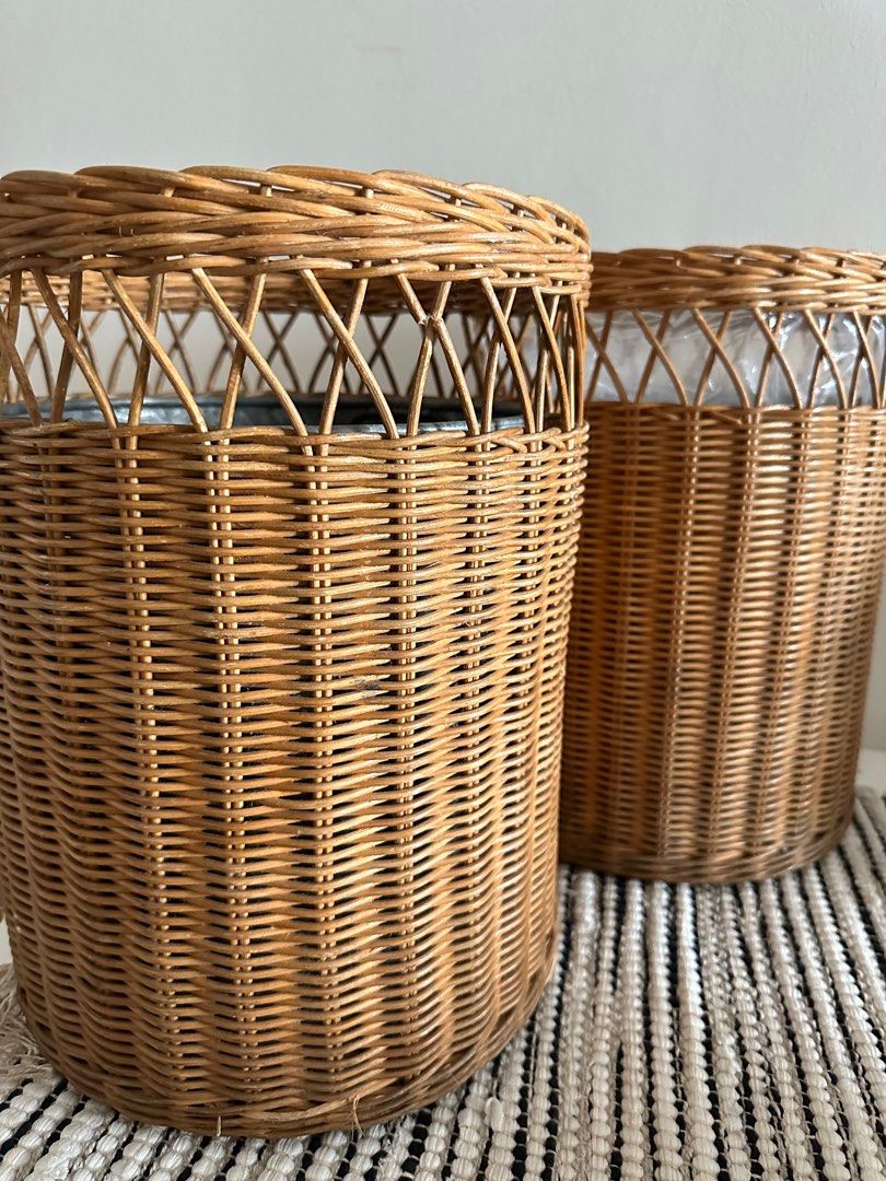 Pasu Rotan Tong Sampah Rotan, Furniture & Home Living, Home Decor ...