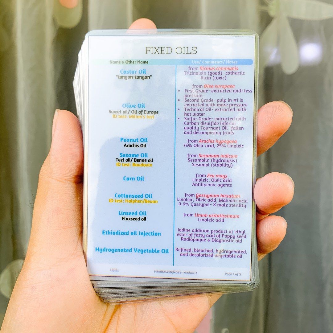 COD- Pharmacognosy Flash Cards, Hobbies & Toys, Books & Magazines ...