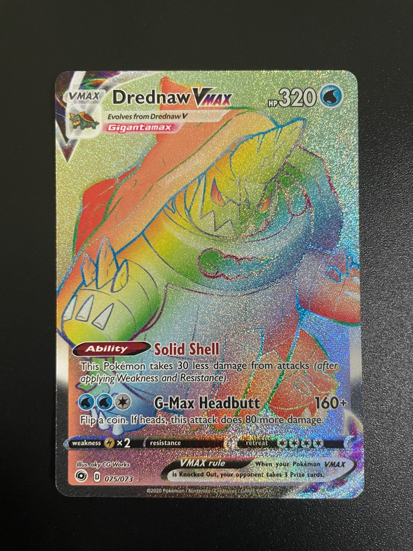 Pokemon TCG Drednaw VMAX - 075/073 - Hyper Rare Champion's Path Pokemon ...