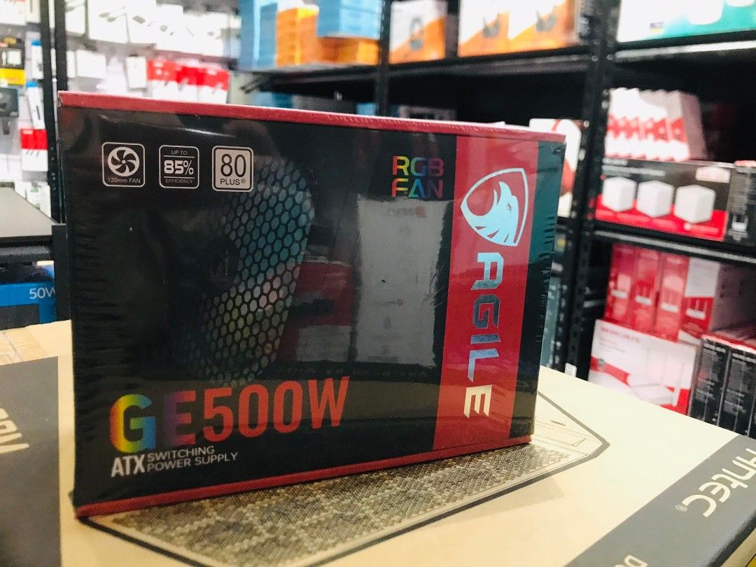 Powerlogic Agile GE-500 500W ATX Switching Power Supply Up to 85% ...