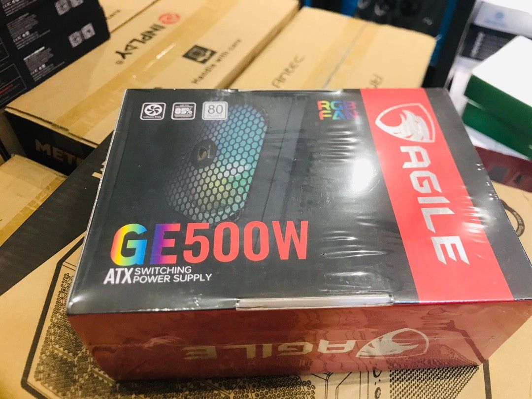 Powerlogic Agile GE-500 500W ATX Switching Power Supply Up to 85% ...