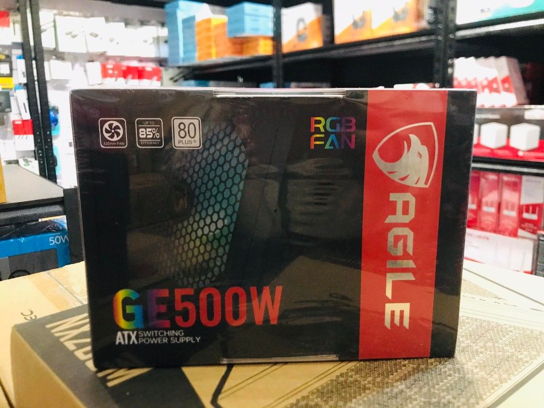 Powerlogic Agile GE-500 500W ATX Switching Power Supply Up to 85% ...