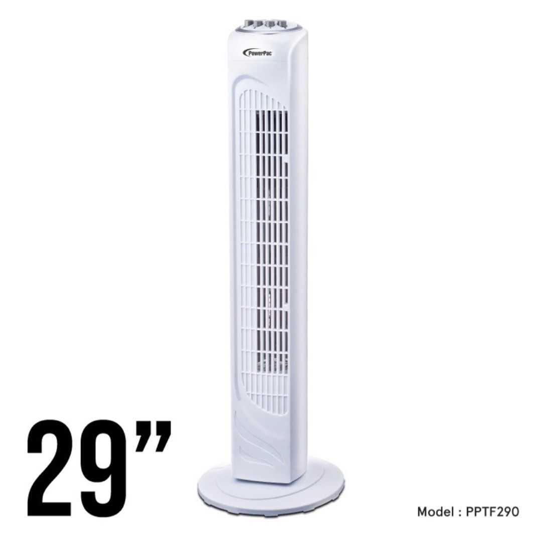 PowerPac Tower Fan With Oscillation (PPTF290), Furniture & Home Living ...