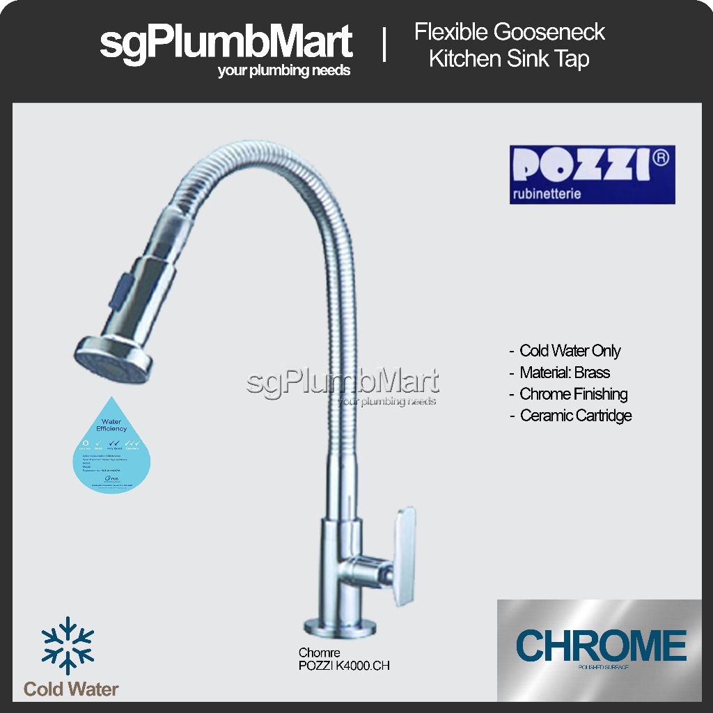 Pozzi Flexible Kitchen Sink Tap Heavy Duty, TV & Home Appliances ...