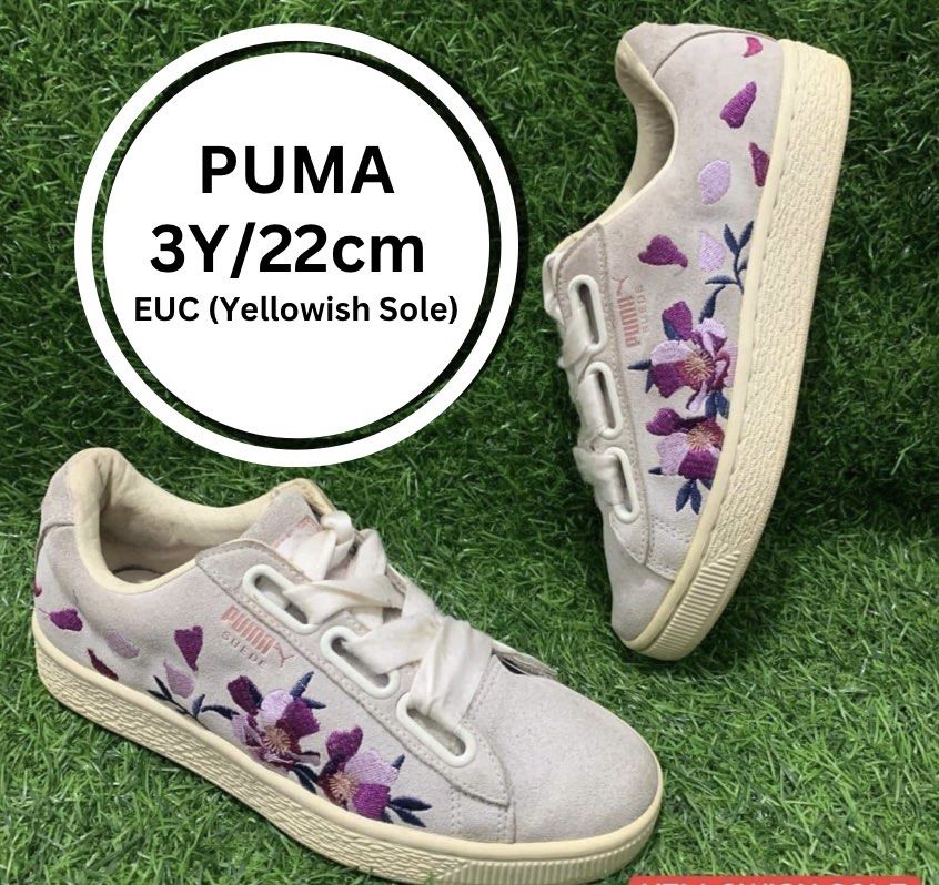 PUMA floral design, Babies & Kids, Babies & Kids Fashion on Carousell