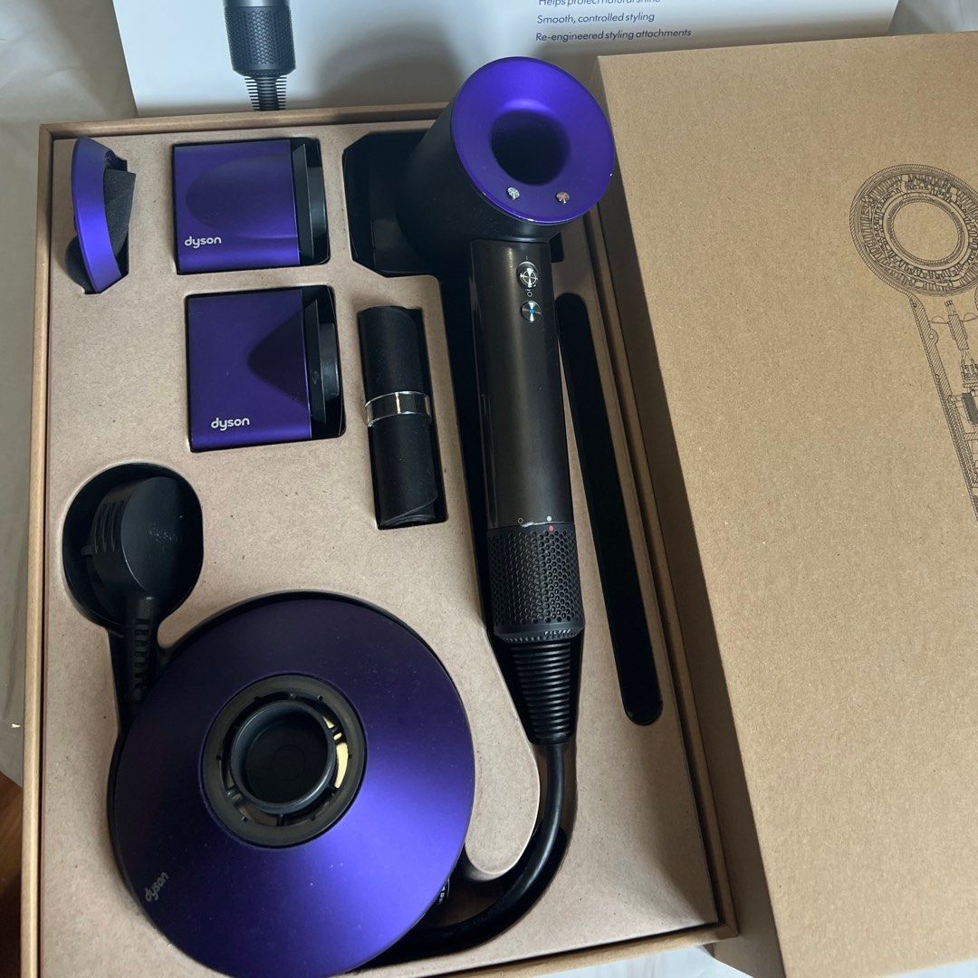 Purple Dyson Supersonic Hair Dryer Model HD03, Beauty & Personal Care ...