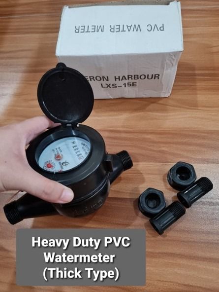PVC Water Meter Heavy Duty Thick 1/2" with Coupling Set / Water ...