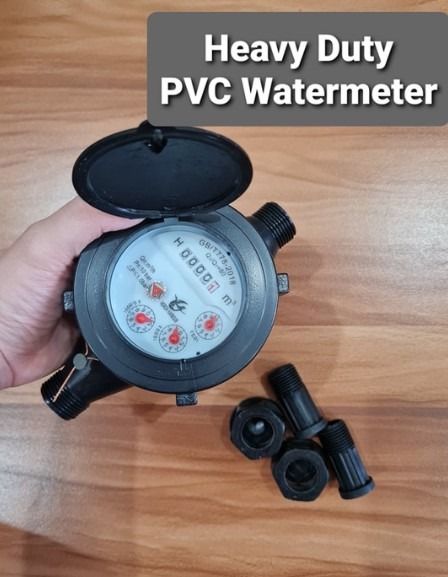 PVC Water Meter Heavy Duty Thick 1/2" with Coupling Set / Water ...