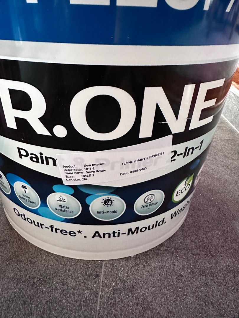 Raffles Paint R.ONE Paint & Primer 2-in-1 (20L), Furniture & Home ...