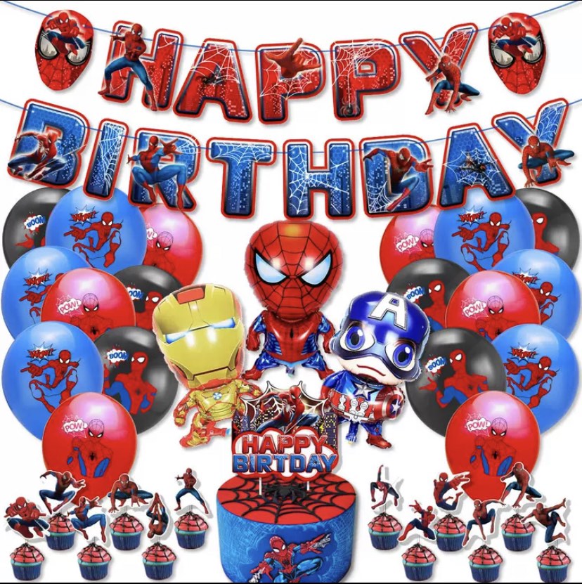 (Ready Stock)Super hero Theme Birthday Decor Set, Hobbies & Toys ...