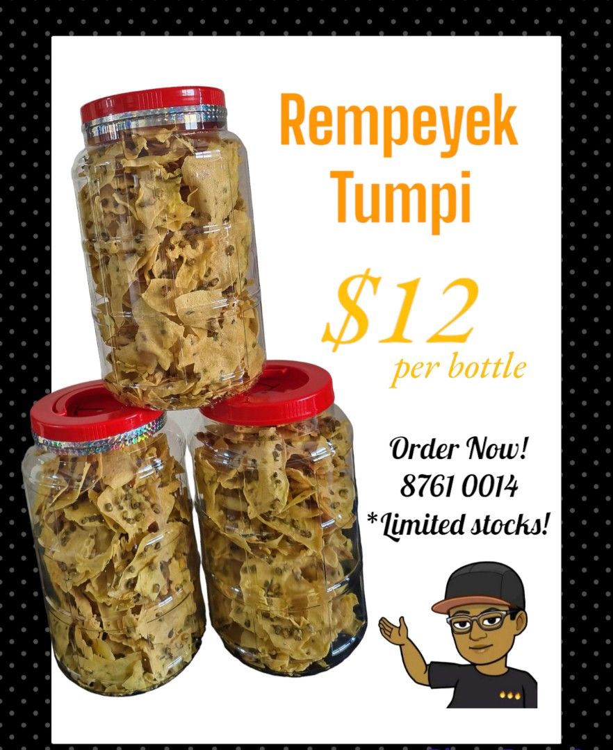 Rempeyek Kacang / Tumpi, Food & Drinks, Local Eats on Carousell