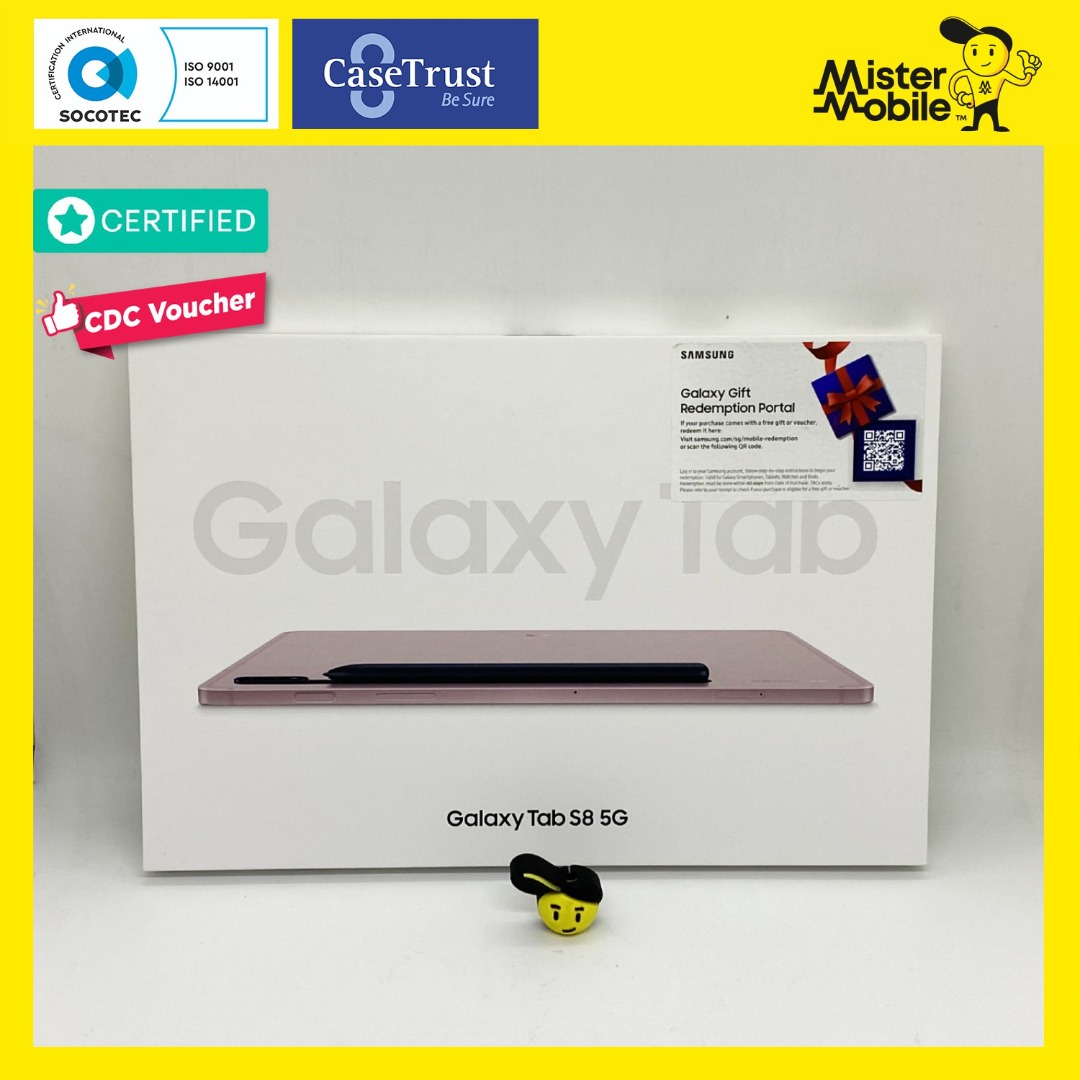 Samsung Galaxy Tab S8 5G 256 256GB LTE Pink Gold Local New Set, Mobile ...