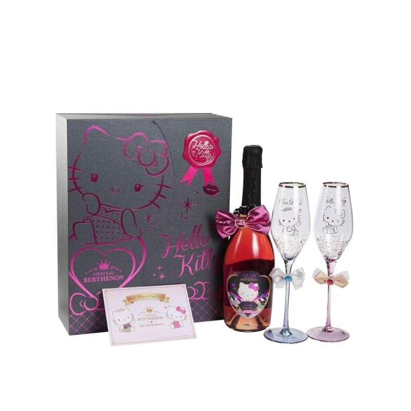 Sanrio Hello Kitty wine and wine glasses set, Hobbies & Toys ...