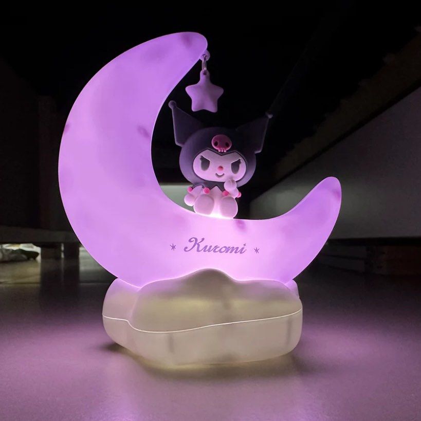 cute sanrio LED bedside moon crescent lamp, Furniture & Home Living ...
