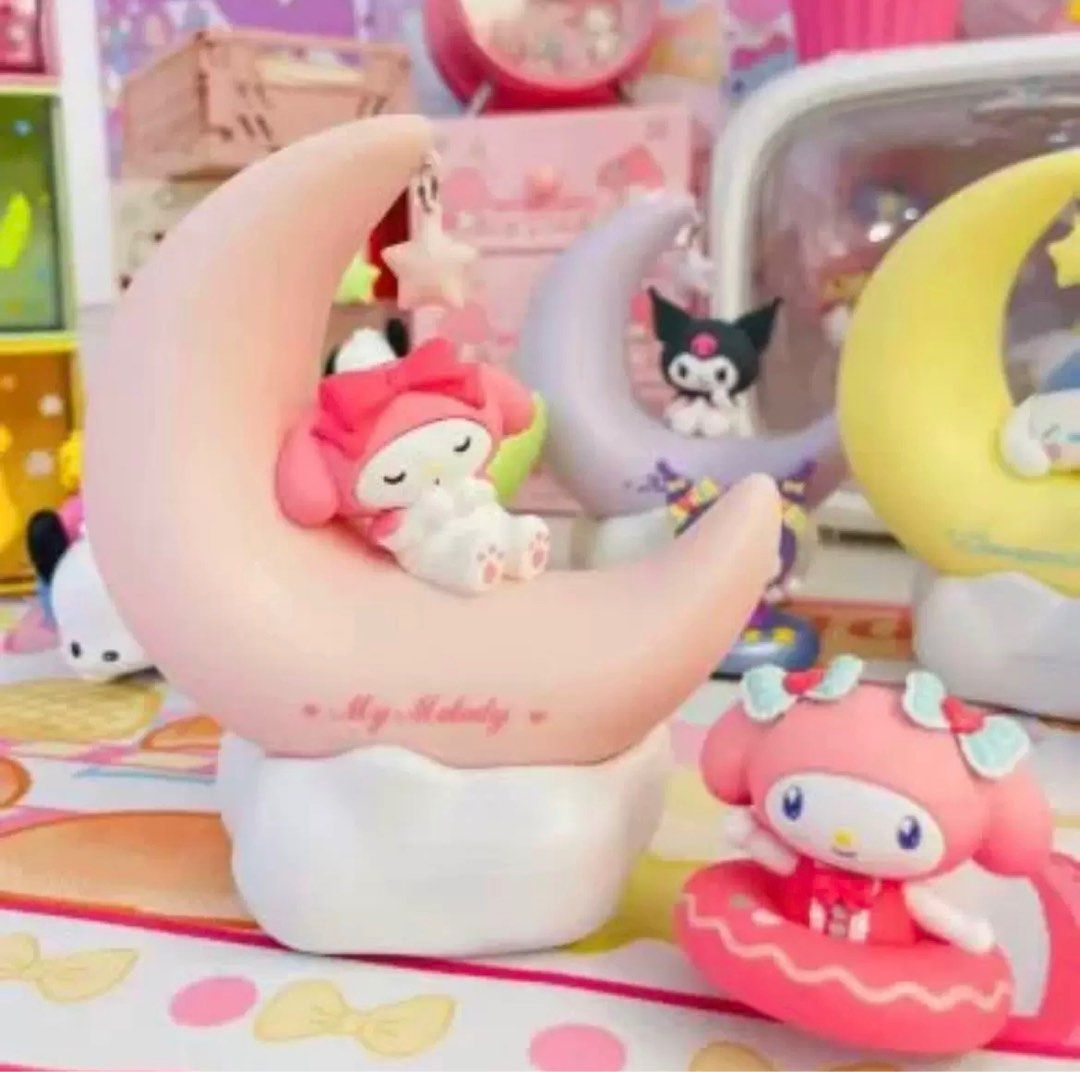 cute sanrio LED bedside moon crescent lamp, Furniture & Home Living ...
