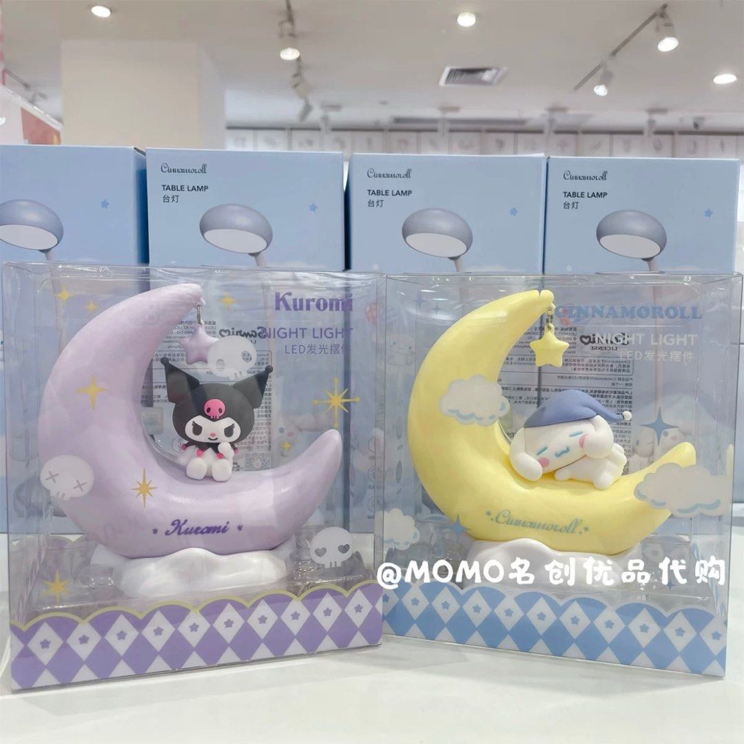 cute sanrio LED bedside moon crescent lamp, Furniture & Home Living ...
