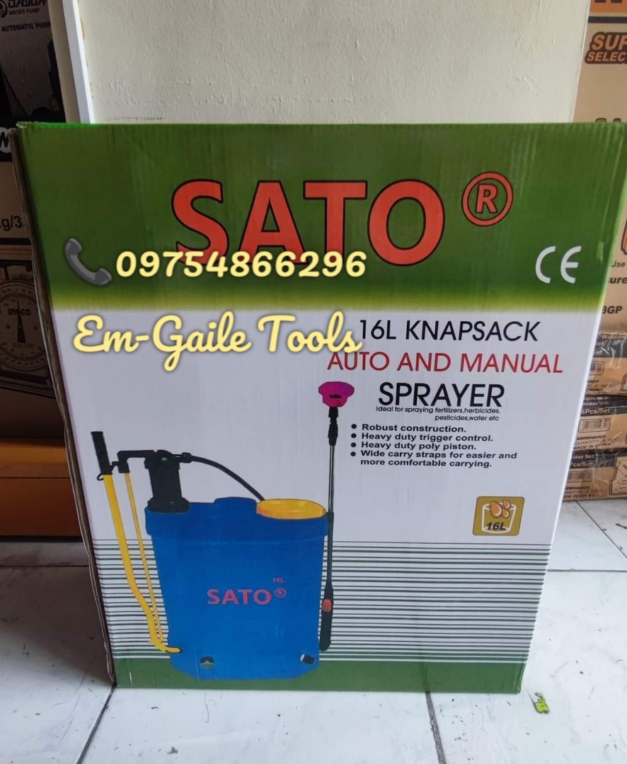 SATO 2-IN-1, 16L KNAPSACK SPRAYER on Carousell