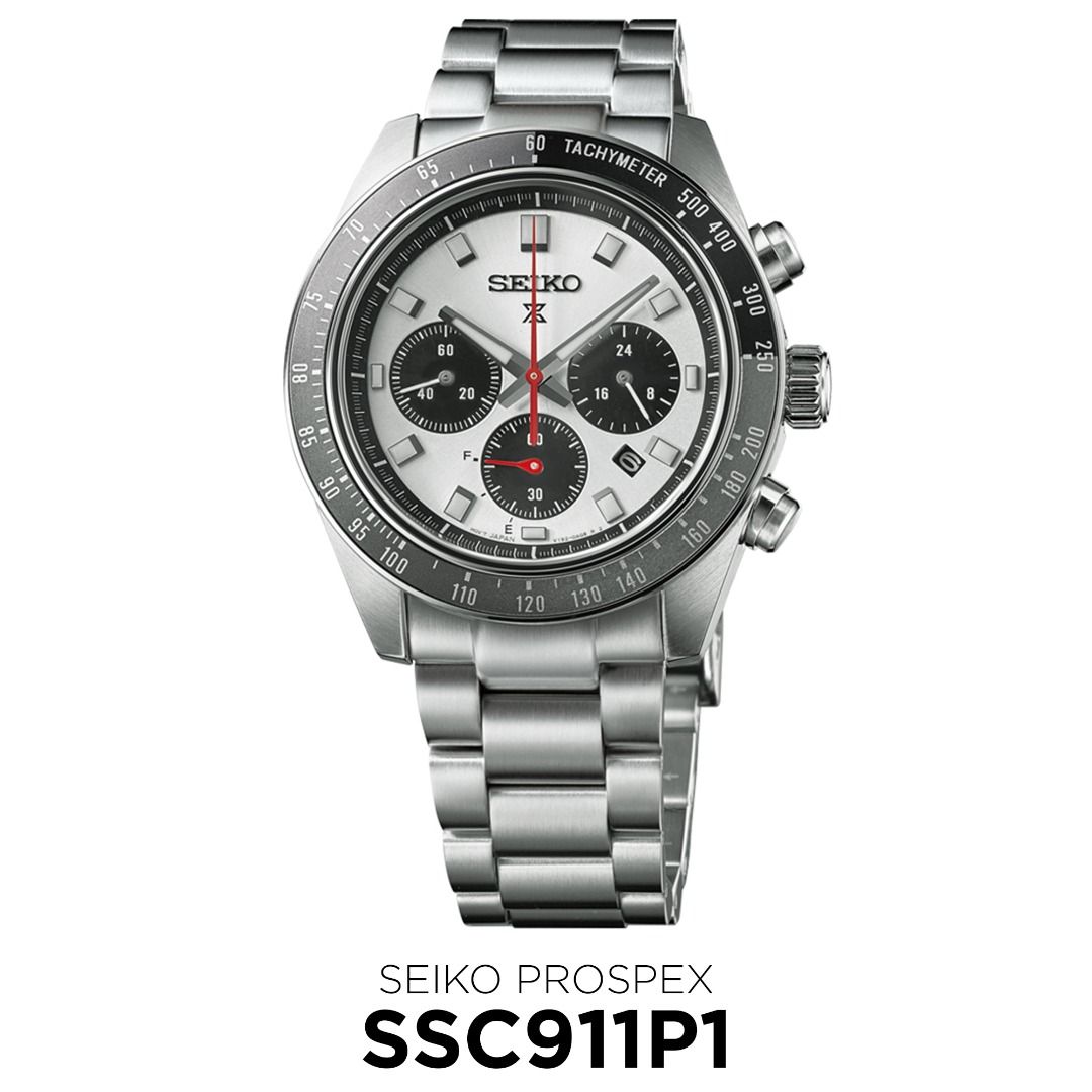 Seiko Prospex Panda Speedtimer Solar Chronograph Watch SSC911 SSC911P1 ...