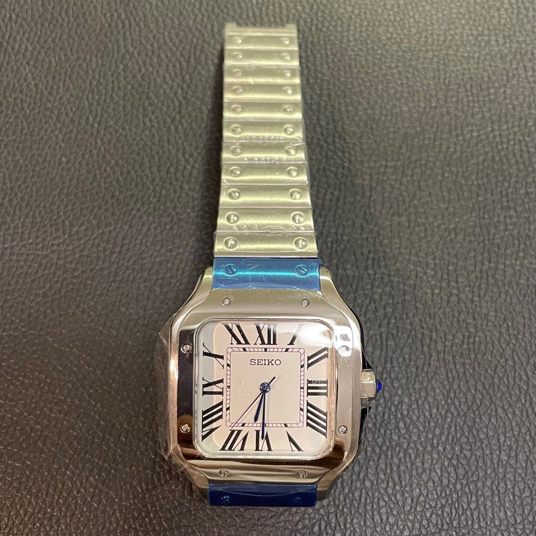 Seiko Santos de Cartier (Seiko mod), Luxury, Watches on Carousell