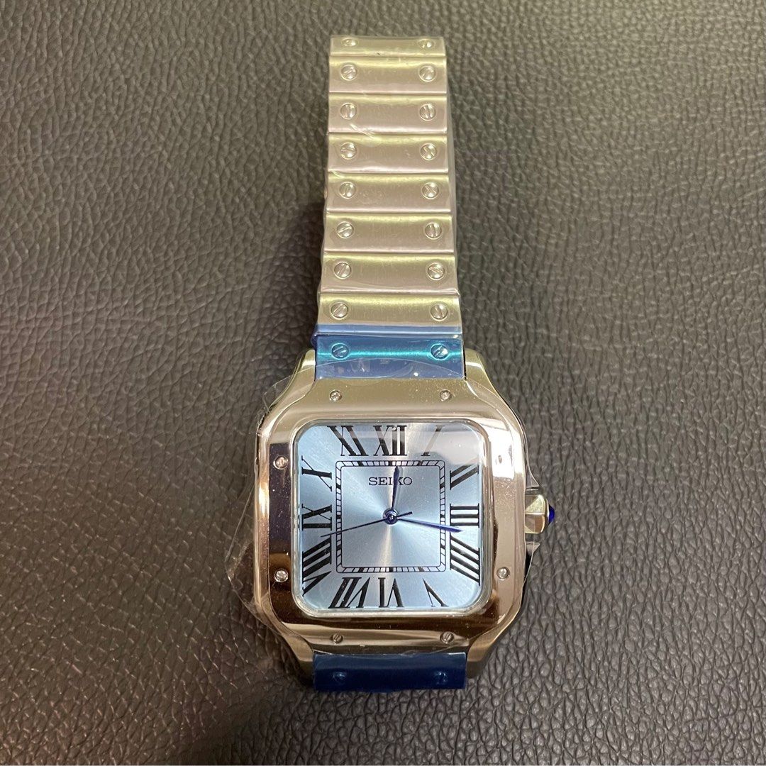 Seiko Santos de Cartier (Seiko mod), Luxury, Watches on Carousell