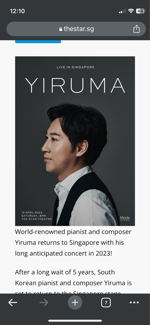 SELL> Yiruma cat 2 ticket, Tickets & Vouchers, Event Tickets on Carousell