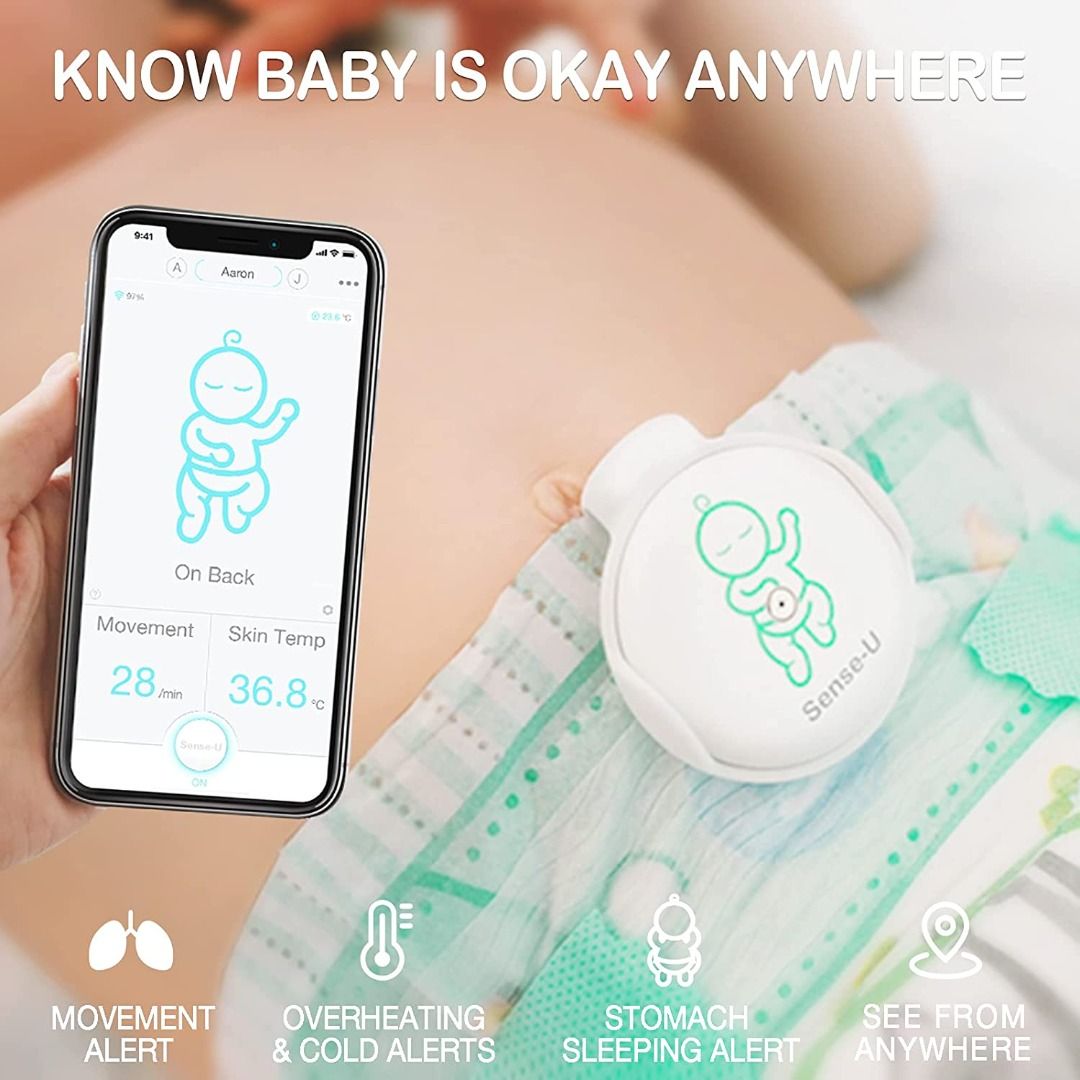 Sense-U Smart Baby Monitor with Movement Temperature Stomach Sleeping ...