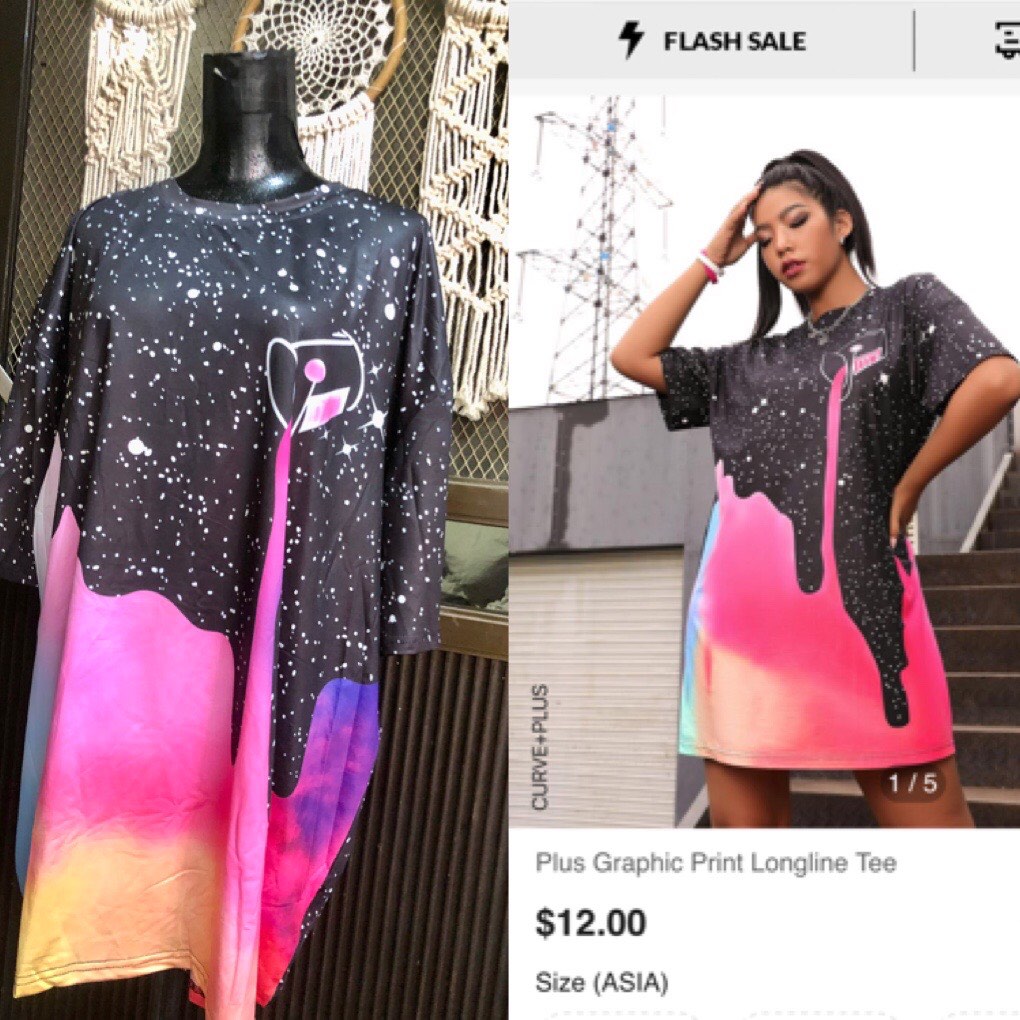Shein graphic design oversized tee on Carousell
