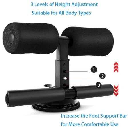 Sit Up Aid For Abs Training Exercise Bar Adjustable Height Double Bar ...