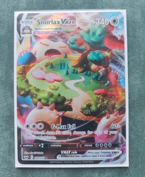 SNORLAX VMAX FULL ART SWORD AND SHIELD POKEMON TCG CARDS NOT CHARIZARD ...