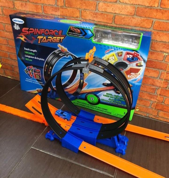 Spinforce Target Hardtoy Car Track Length 365cm With 2 Pullback Car & Box Jupiter Creations ...
