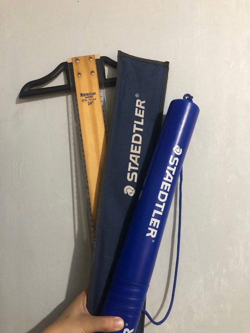 Staedtler T square + Storage drawing tube, Hobbies & Toys, Stationary ...