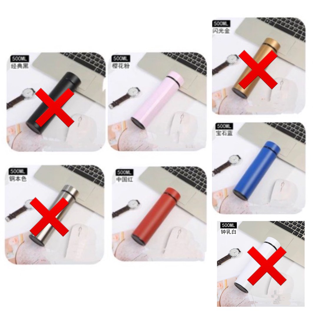 Stainless Steel Thermal Vacuum Flask Water Bottles Hot/Cold 500ml SUS304, Furniture & Home ...