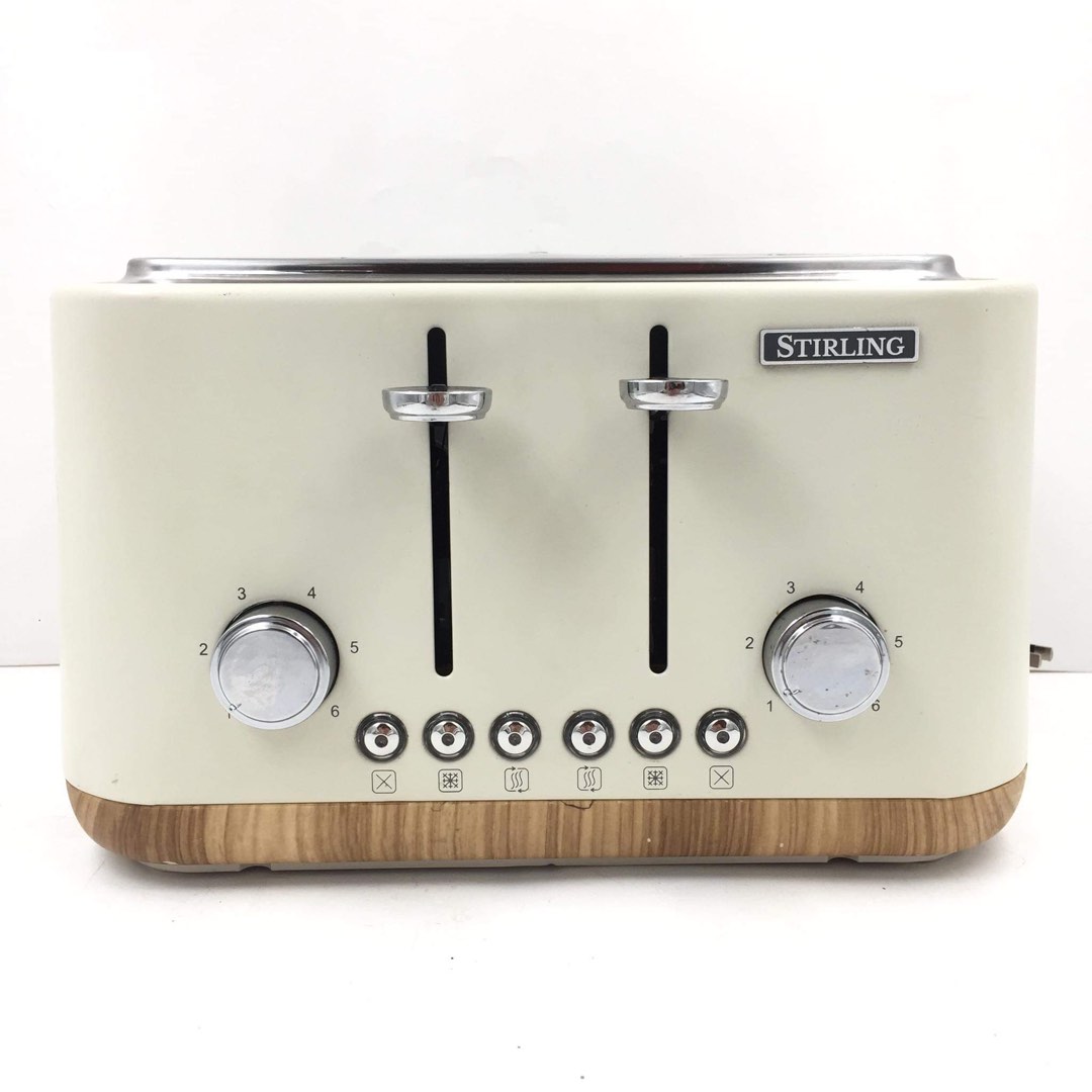 STIRLING 4-Slice Toaster Designer Edition (T4SLWF-WS), TV & Home ...