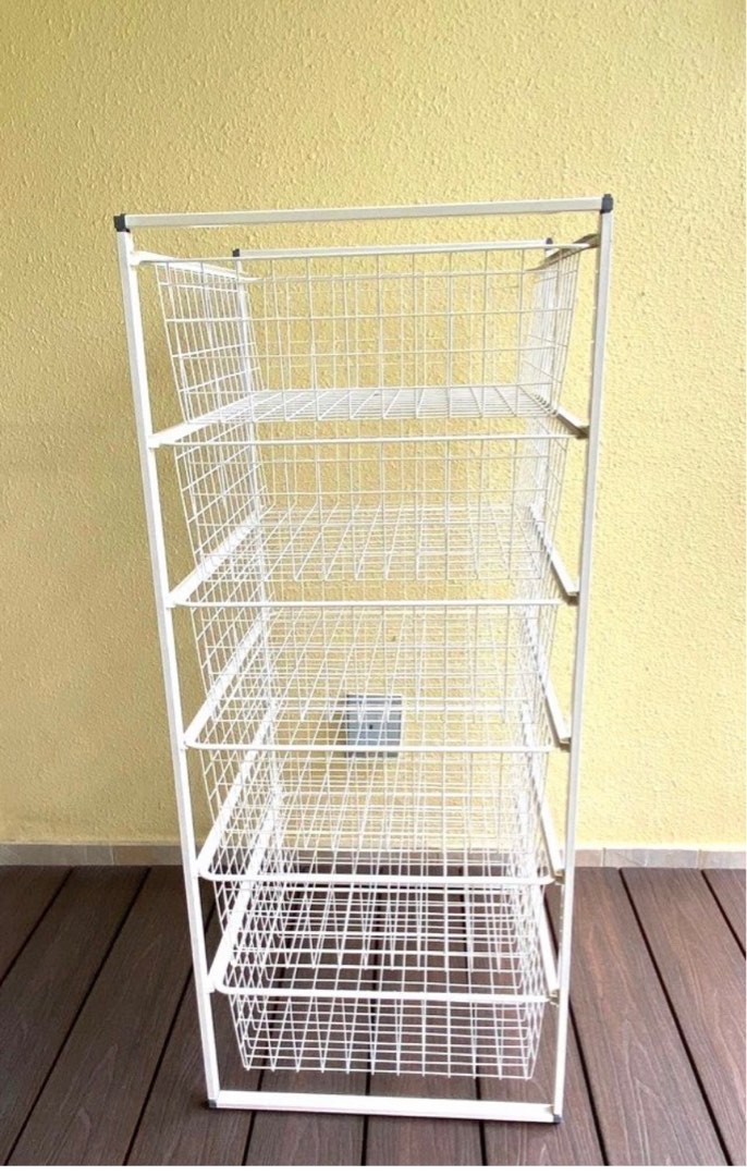 Storage Rack Ikea Antonius Frame & Wired Basket Ikea 6 Tiers Wire Rack ...