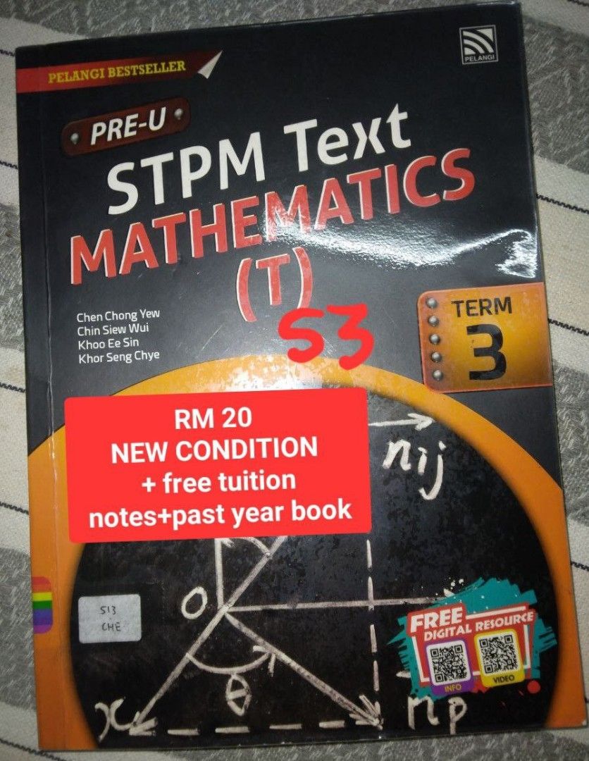 STPM MATHEMATICS T SEM 1 , 2 AND 3, Hobbies & Toys, Books & Magazines, Textbooks on Carousell