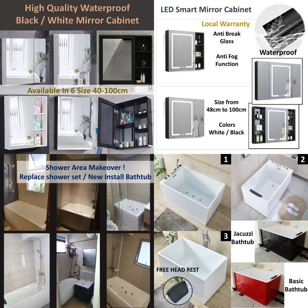 SUPER SALE ! BTO Bathroom Package, Rain Shower, Kitchen Sink, Customize items, Bathtub etc ...