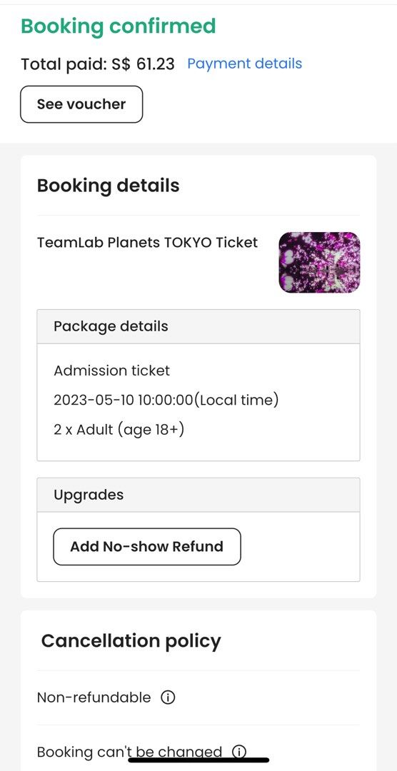 TeamLab Planets Tokyo Ticket , Tickets & Vouchers, Flights & Overseas Attractions on Carousell