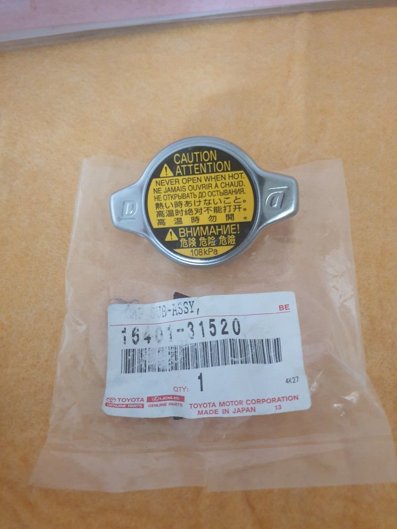 Toyota Radiator Cap Original OEM, Car Accessories, Accessories on Carousell