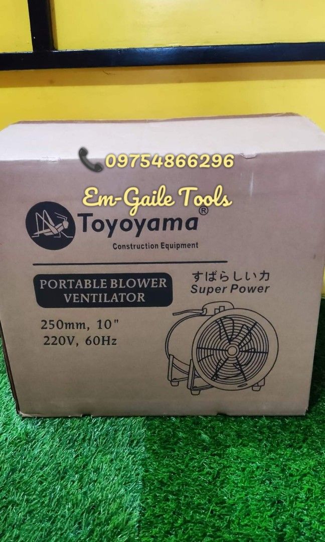 TOYOYAMA 10" Portable Blower Ventilator - TPV-10, Commercial & Industrial, Industrial Equipment ...