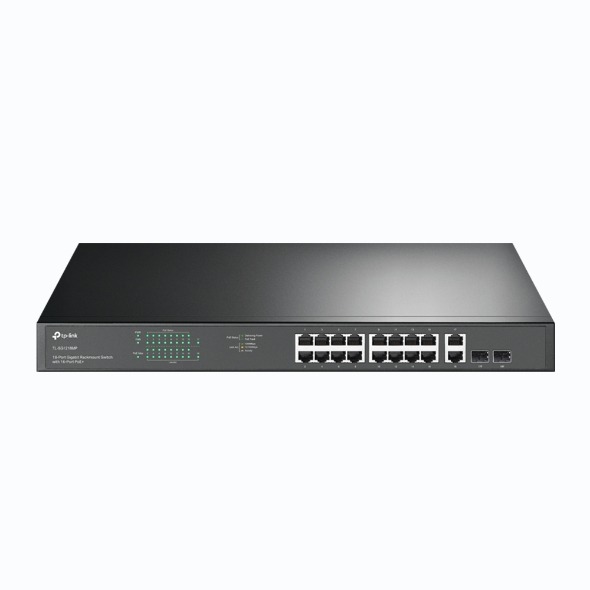 TP-Link TL-SG1218MP 18-Port Gigabit Rackmount Switch with 16 PoE+ ...
